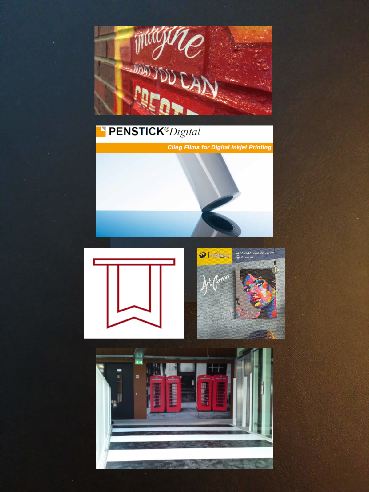 Diverse printmedier - til solvent print - Reklame & Folie Danmark ApS